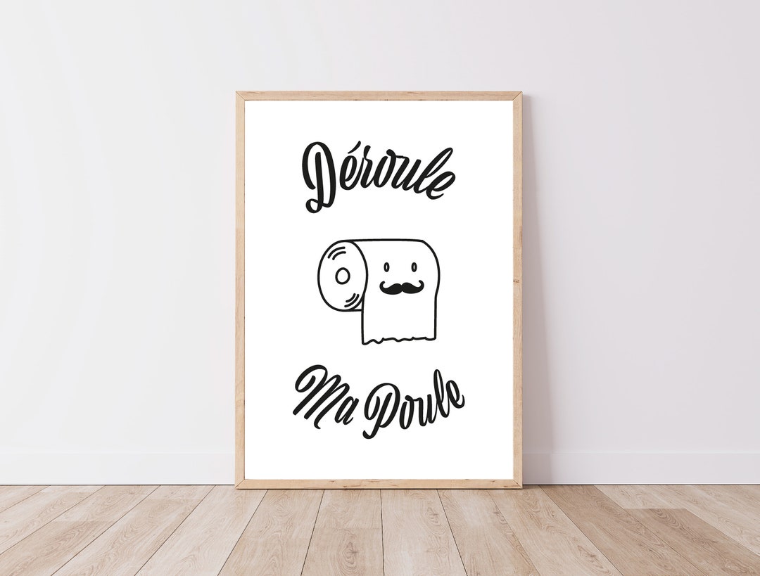 Toilet Humor Poster - Poster Unroll My Hen - Digital File A2/a3/a4/a5/50x70 - Bathroom and ...