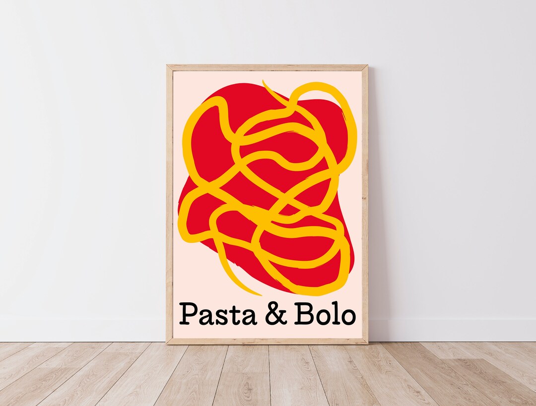Kitchen Poster Pasta & Bolo Poster Abstract Art Digital File A2/a3/a4 ...