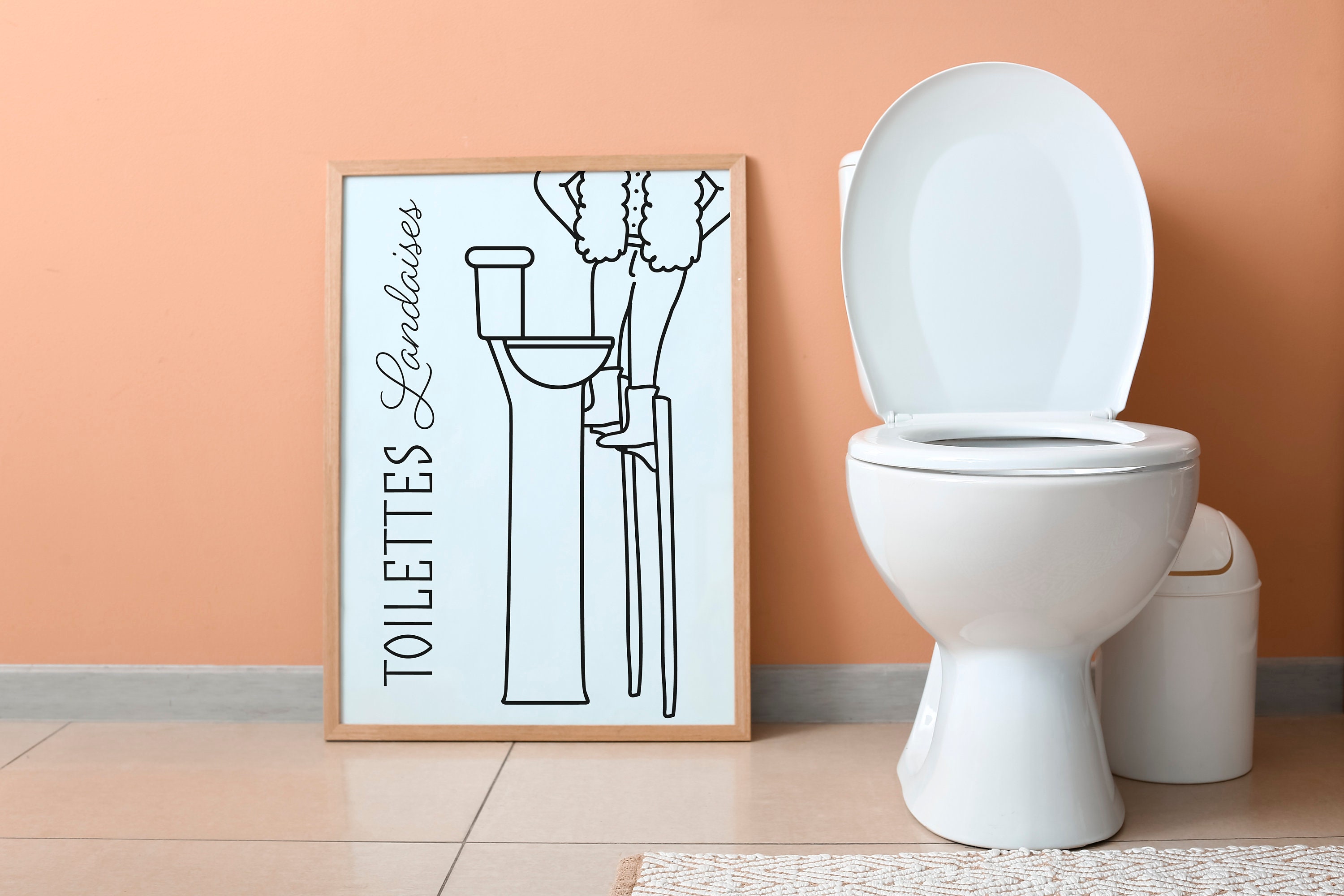 WC Humor Poster Landes Toilet Poster A3/A4/A5 Digital File Bathroom and ...