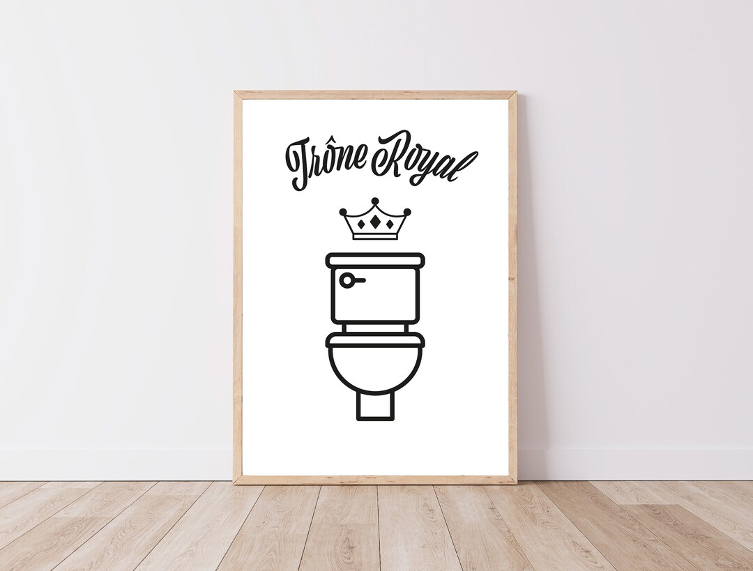 WC Humor Poster - Royal Throne Poster - Digital File A2/a3/a4/a5/50x70 - Bathroom and Toilet ...