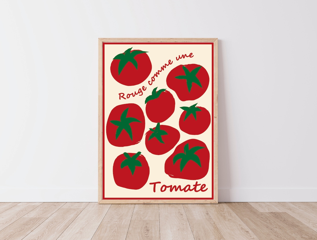 Kitchen Poster Tomato Poster Red Like a Tomato A3/A4/A5 Digital File ...