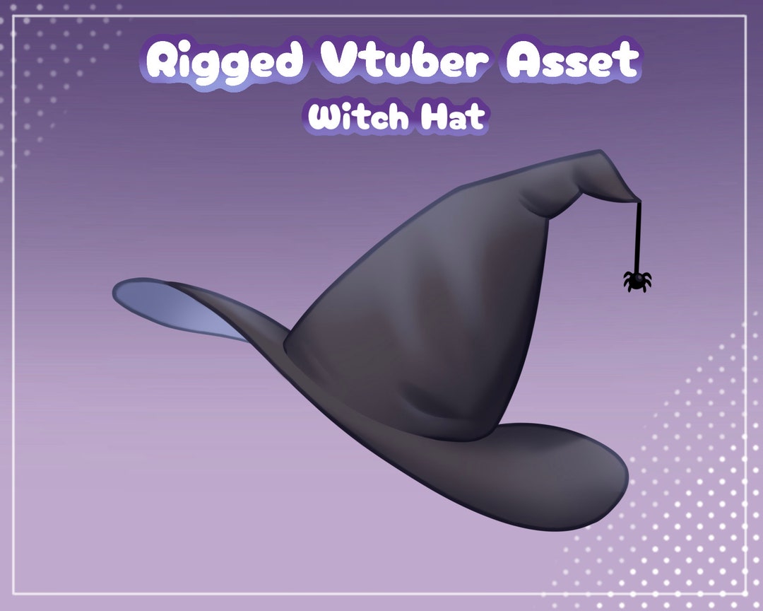 Vtuber Asset - Customizable Fully Rigged - Witch Hat - Etsy
