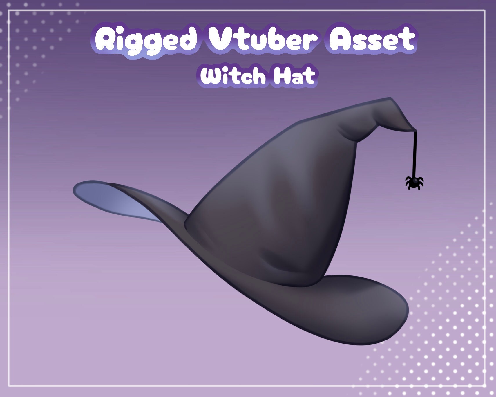 Vtuber Asset - Customizable Fully Rigged - Witch Hat - Etsy