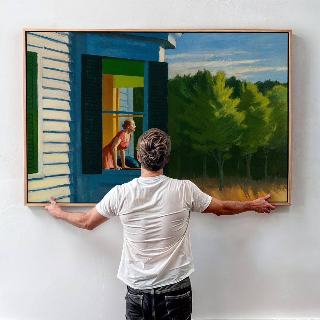 EDWARD HOPPER - Cape Cod Morning 1950 - Framed Canvas Wall Art - Large ...