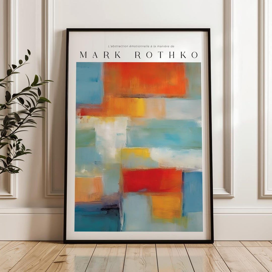 Mark Rothko Print Wall Art Framed, Minimalist Extra Large Wall Art ...