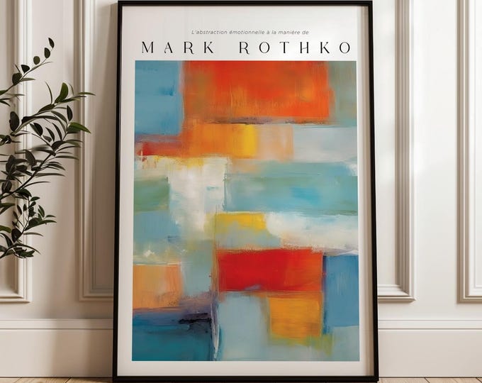 Mark Rothko Print Wall art oprawione, minimalistyczne bardzo duże ...