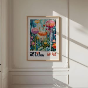 Yayoi Kusama Print Framed Wall Art Decor, Yayoi Kusama Poster, Japanese ...