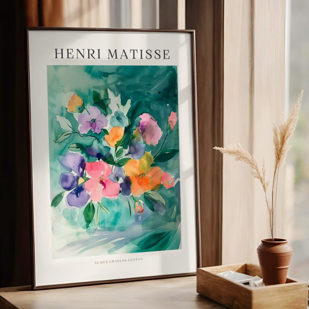 Matisse Print, Watercolor Paintings, Matisse Wall Art, Watercolor Art ...