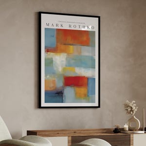 Mark Rothko Print Wall Art Framed, Minimalist Extra Large Wall Art ...