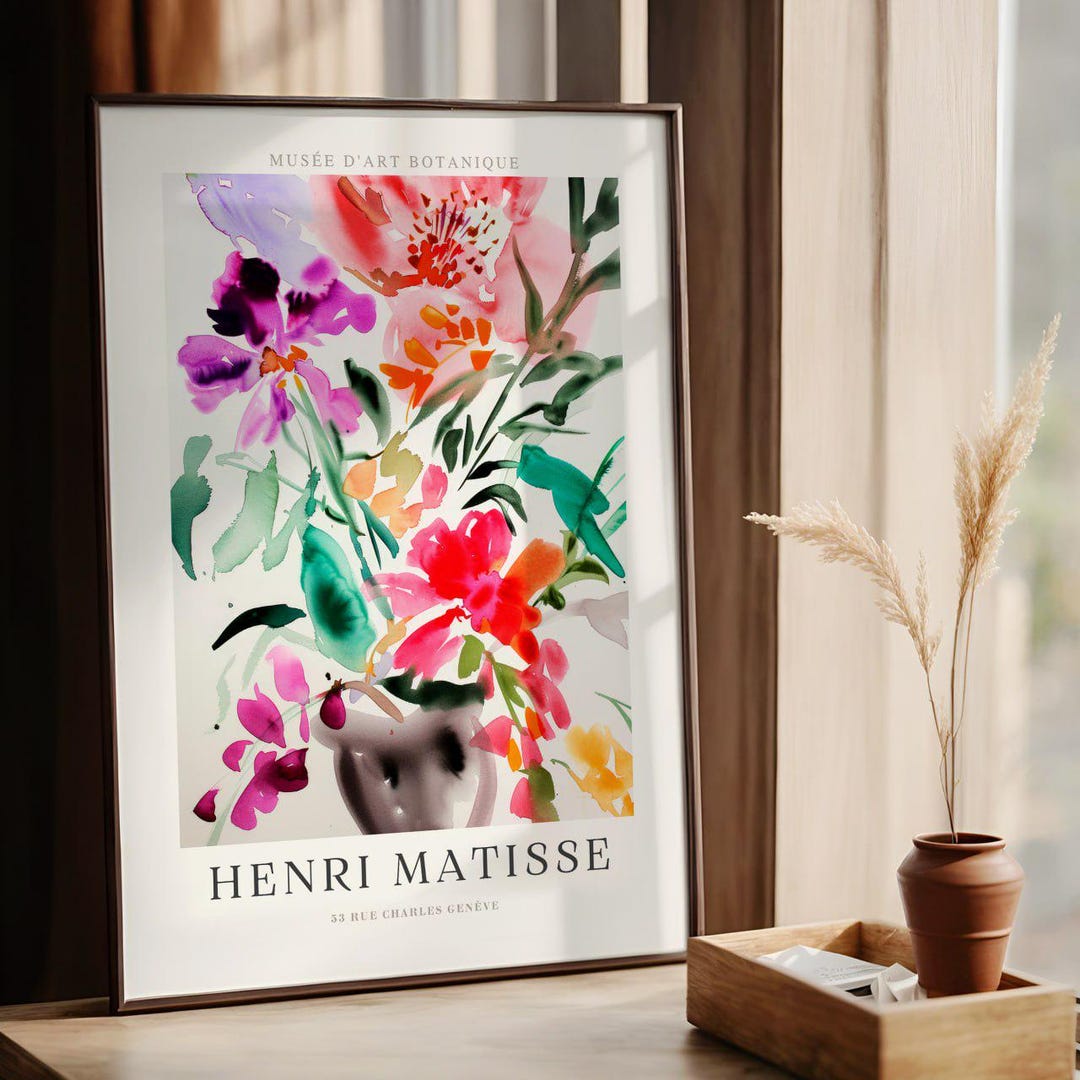 Matisse Print, Watercolor Paintings, Matisse Wall Art, Watercolor Art ...