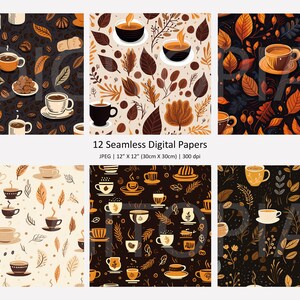 Coffee Pattern, Coffee Background Paper, Coffee Seamless Repeat Pattern ...