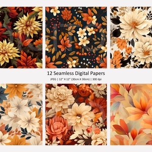 Days of Autumn, Autumn Fall Thanksgiving Seamless Repeat Pattern ...