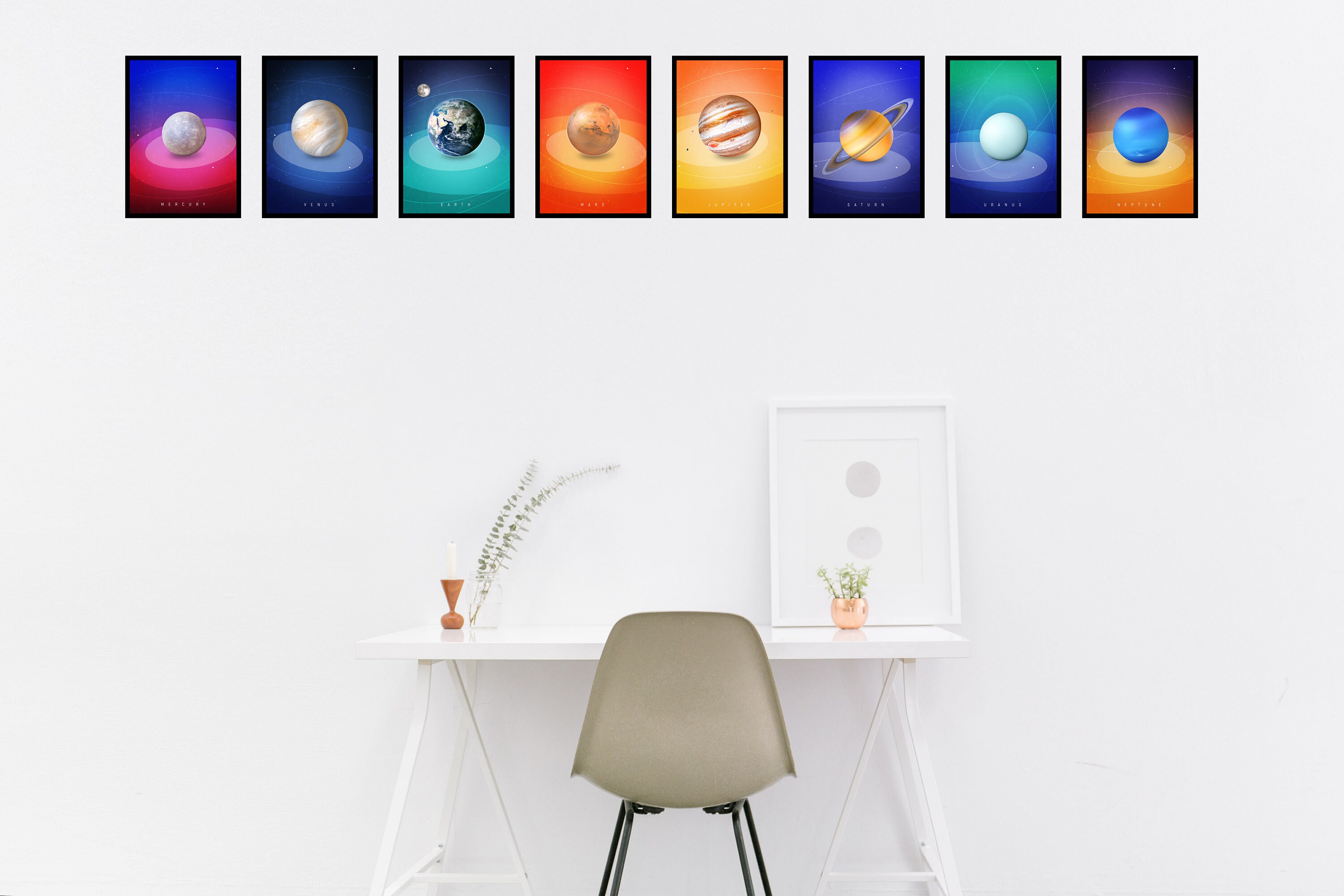 Solar System Planets Art Prints Space Posters - Etsy
