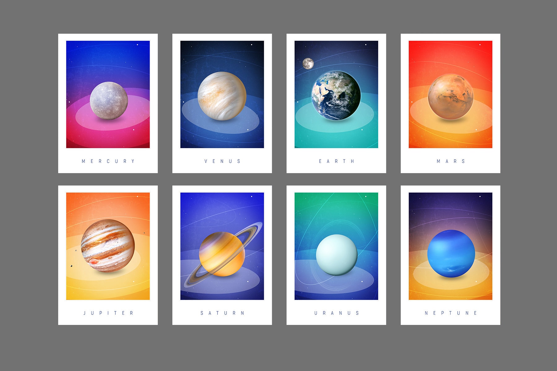 Solar System Planets Art Prints Space Posters - Etsy