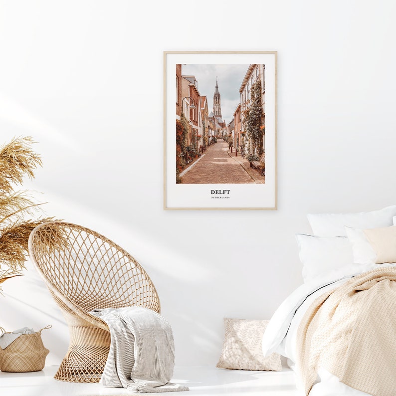 Delft Print, Delft Photo Poster, Delft Travel Wall Art, Delft Map Print ...