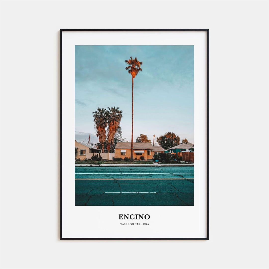 Encino Print, Encino Photo Poster, Encino Travel Wall Art, Encino Map ...