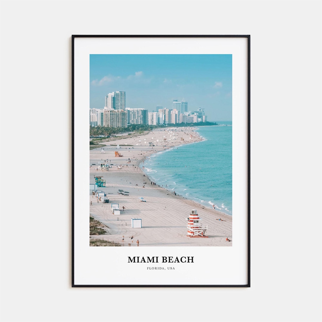 Miami Beach Print, Miami Beach Photo Poster, Miami Beach Travel Wall ...