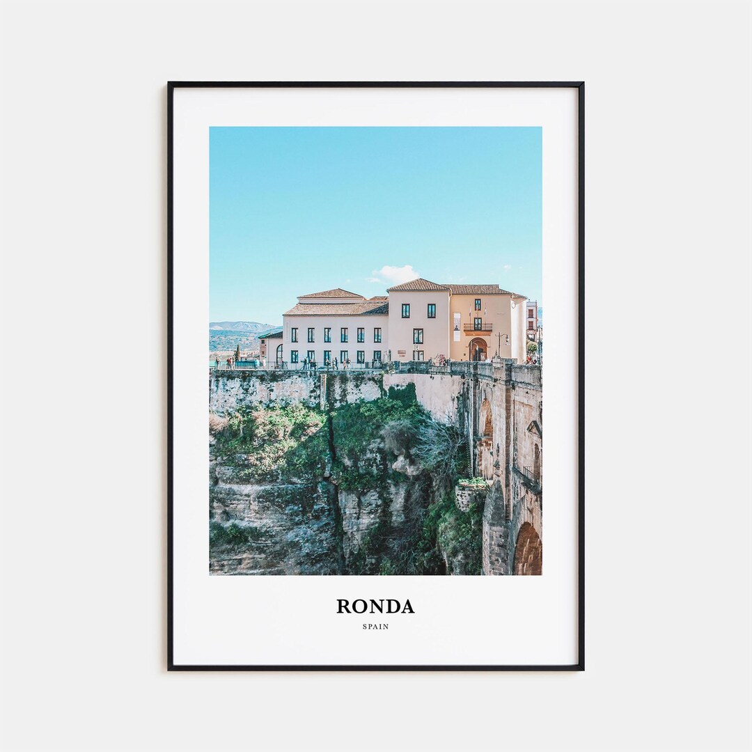 Ronda Print, Ronda Photo Poster, Ronda Travel Wall Art, Ronda Map Print ...