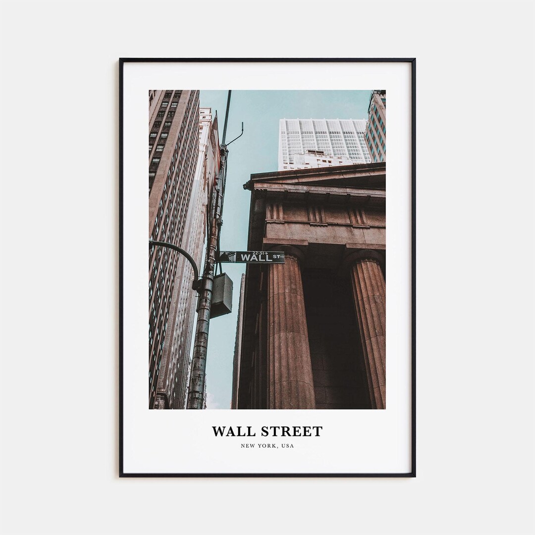 Wall Street Print, Wall Street Photo Poster, Wall Street Travel Wall ...