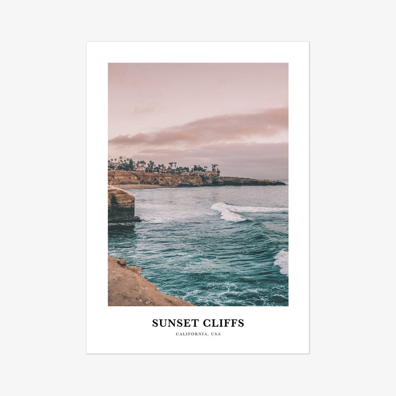 Sunset Cliffs Print, Sunset Cliffs Photo Poster, Sunset Cliffs Travel ...