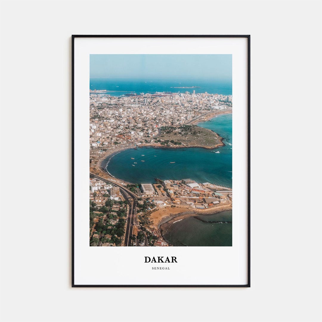 Dakar Print, Dakar Photo Poster, Dakar Travel Wall Art, Dakar Map Print ...