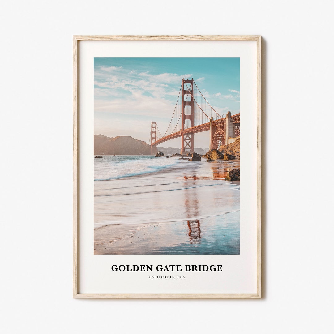 Golden Gate Bridge Print, Golden Gate Bridge Photo Poster, Golden ...