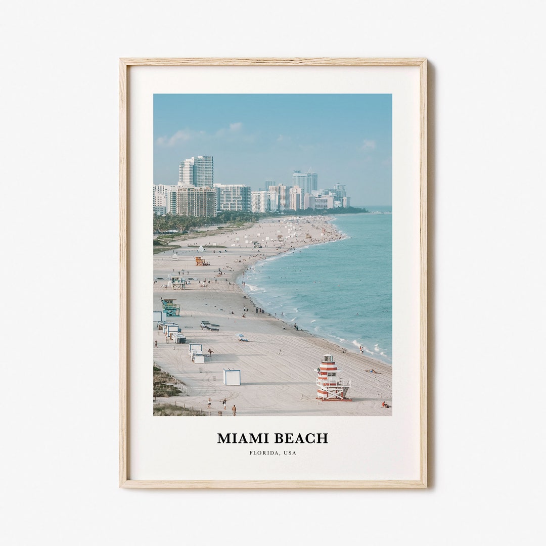 Miami Beach Print Miami Beach Photo Poster Miami Beach - Etsy