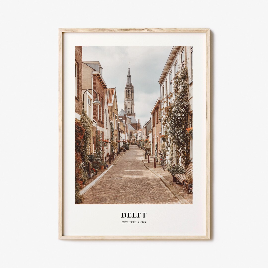 Delft Print, Delft Photo Poster, Delft Travel Wall Art, Delft Map Print ...