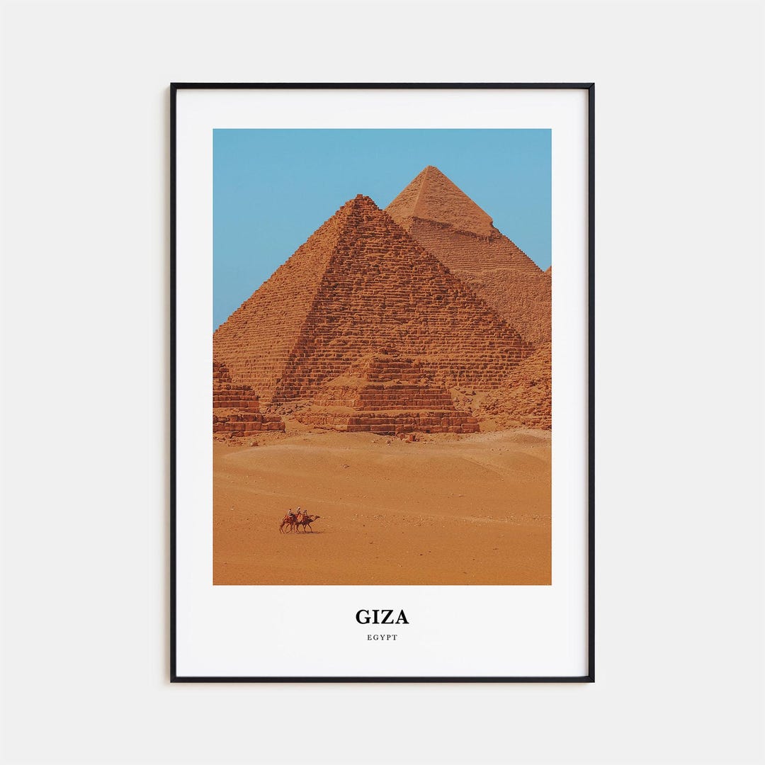 Giza Print, Giza Photo Poster, Giza Travel Wall Art, Giza Map Print ...