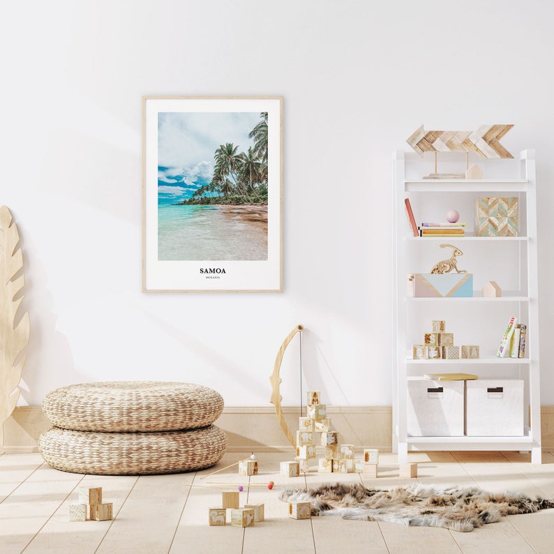 Samoa Print, Samoa Photo Poster, Samoa Travel Wall Art, Samoa Map Print ...