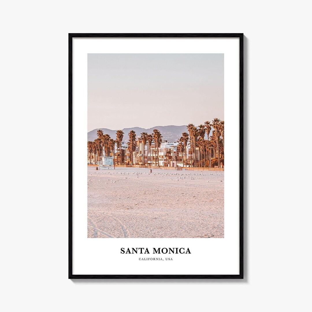 Santa Monica Print, Santa Monica Photo Poster, Santa Monica Travel Wall ...