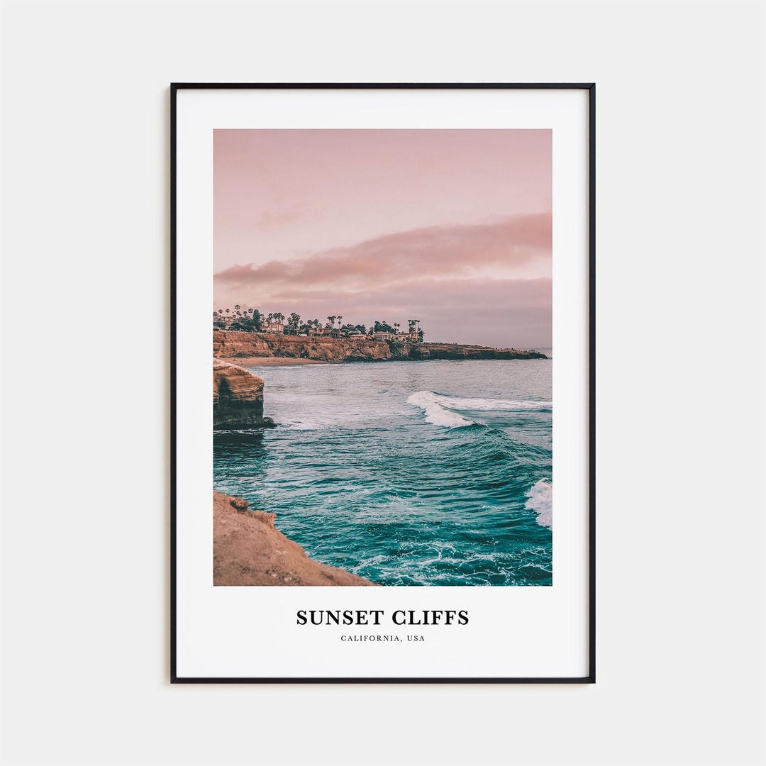 Sunset Cliffs Print, Sunset Cliffs Photo Poster, Sunset Cliffs Travel ...