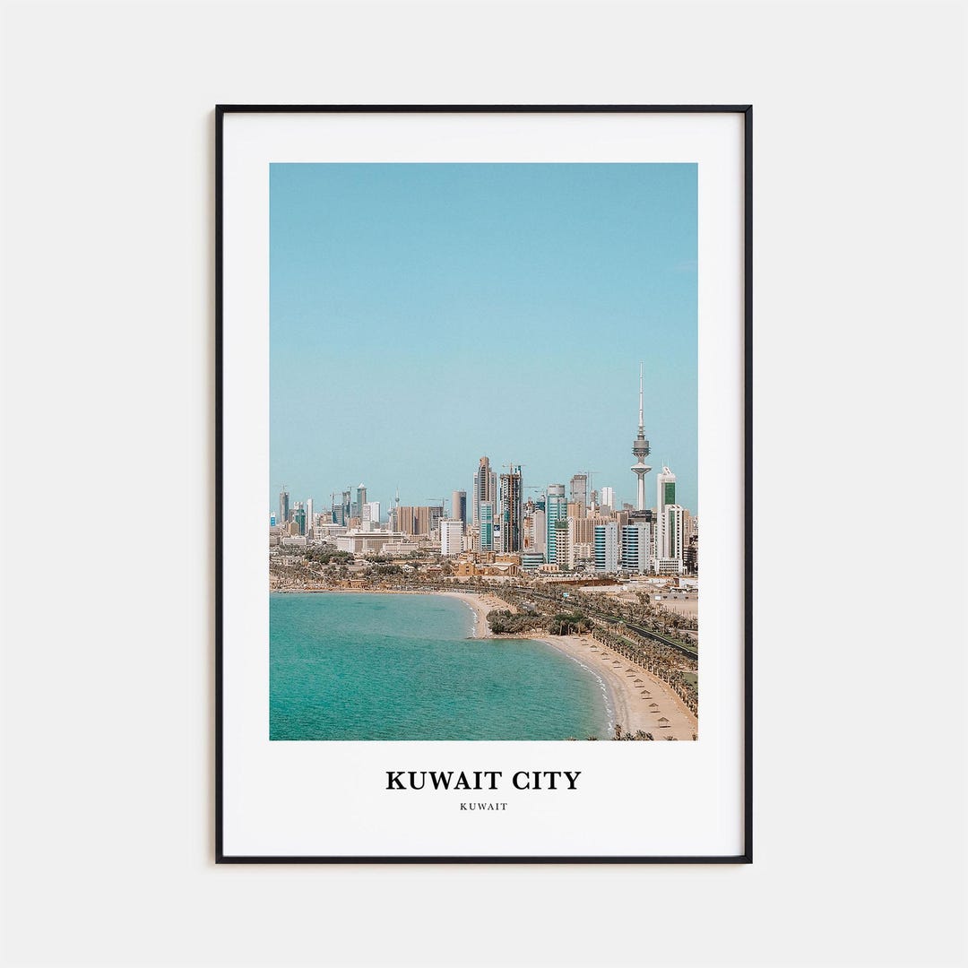 Kuwait City Print, Kuwait City Photo Poster, Kuwait City Travel Wall Art, Kuwait City Map Print ...