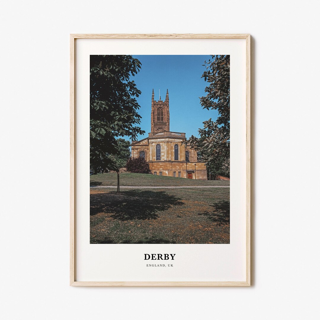 Derby Print, Derby Foto Poster, Derby Travel Wall Art, Derby Map Print ...