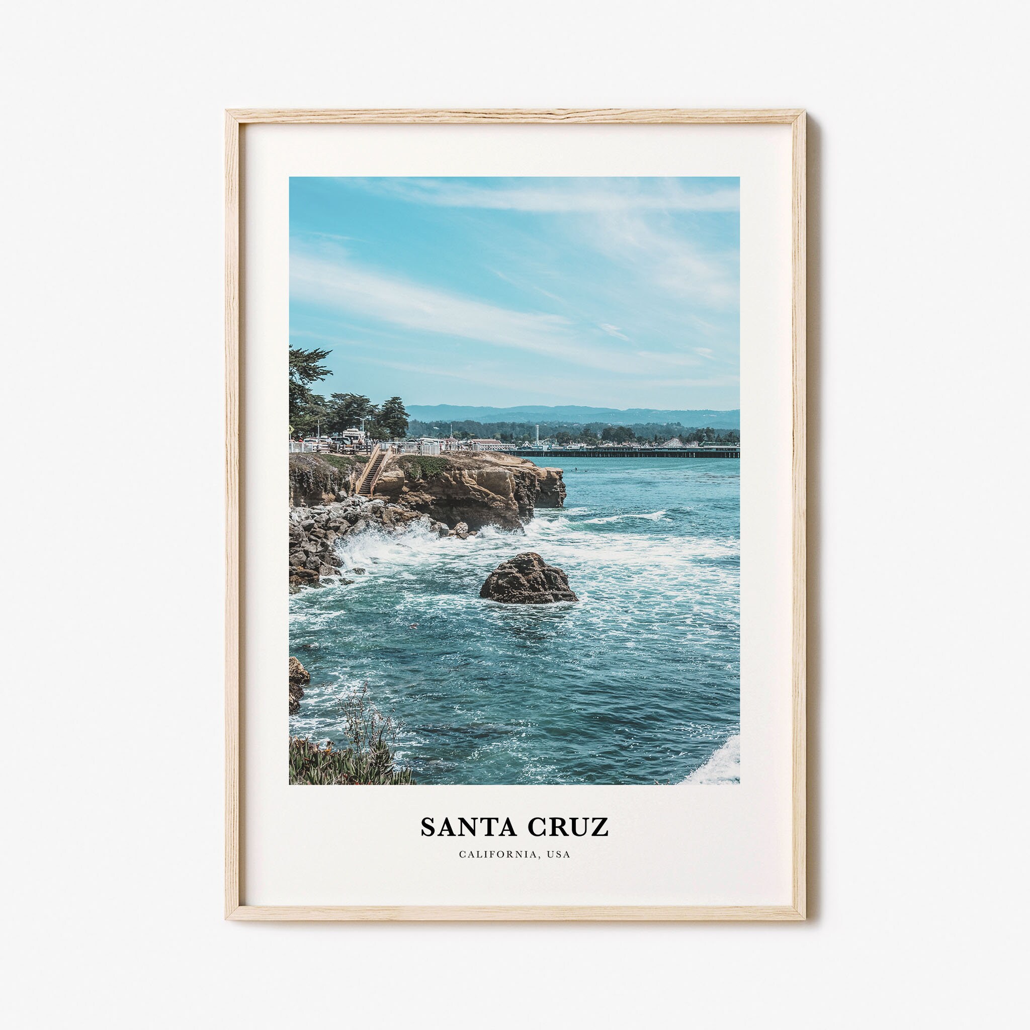 Santa Cruz Print No 2, Santa Cruz Photo Poster, Santa Cruz Travel Wall ...