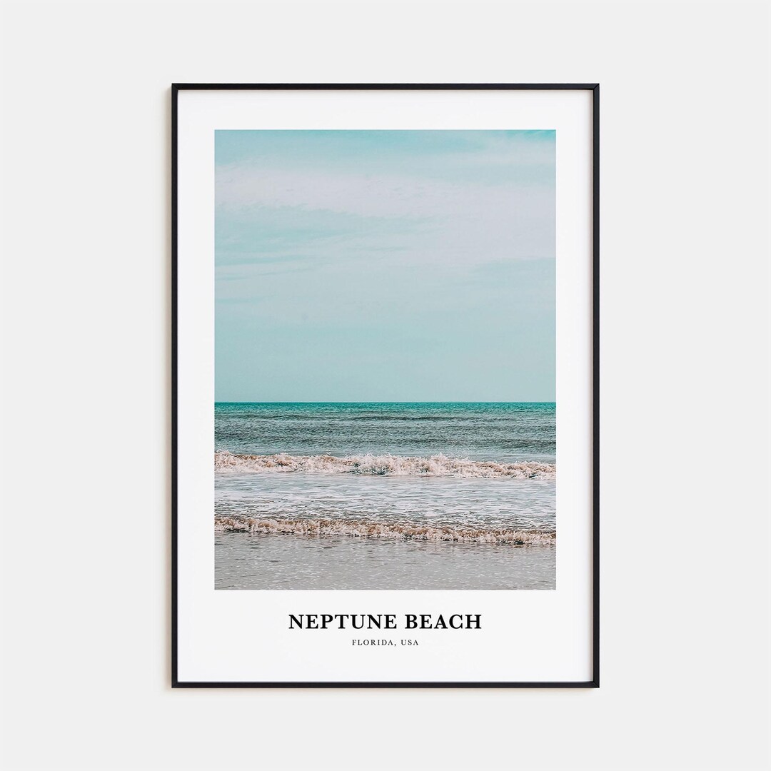 Neptune Beach Print, Neptune Beach Photo Poster, Neptune Beach Travel ...