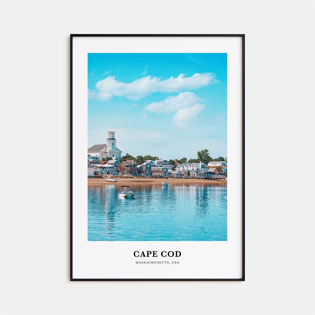 Cape Cod Print No 2, Cape Cod Photo Poster, Cape Cod Travel Wall Art, Cape Cod Map Print, Cape ...