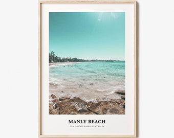 Manly Beach, Sydney Retro Travel Poster Style Print - Etsy