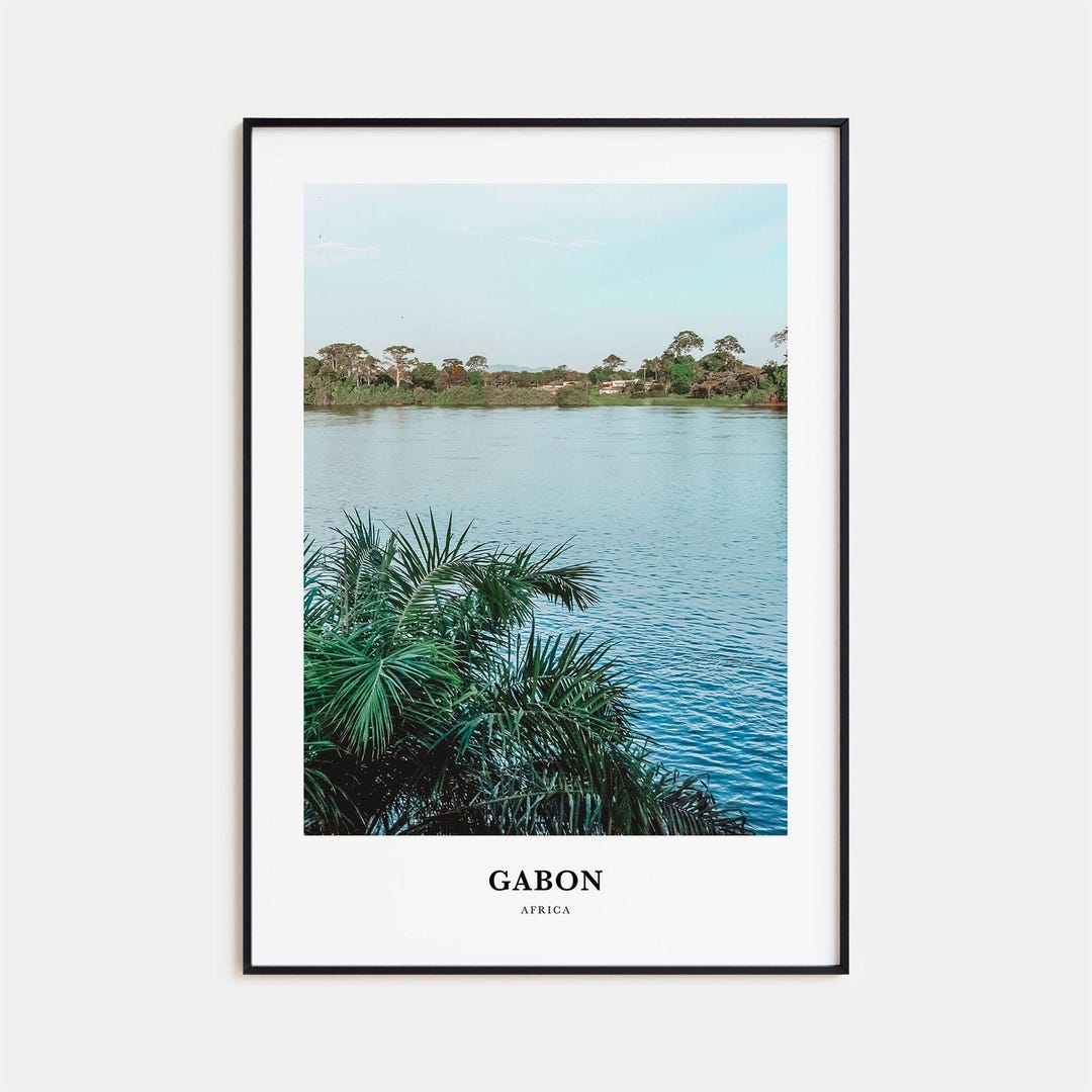 Gabon Print, Gabon Photo Poster, Gabon Travel Wall Art, Gabon Map Print ...