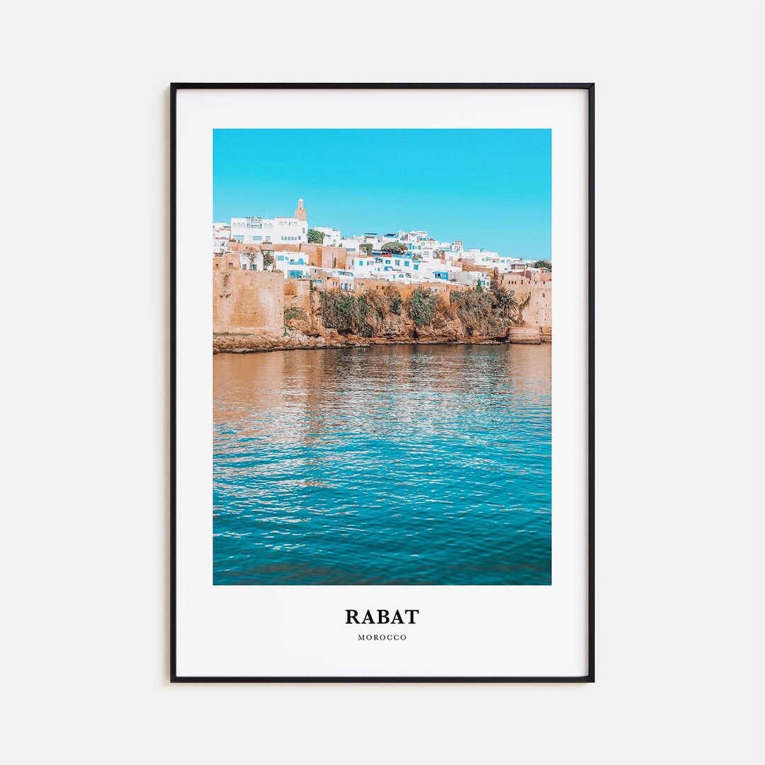 Rabat Print, Rabat Photo Poster, Rabat Travel Wall Art, Rabat Map Print ...