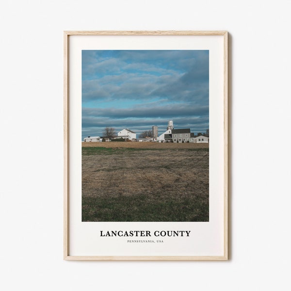 Lancaster County Map Wall Art - Etsy