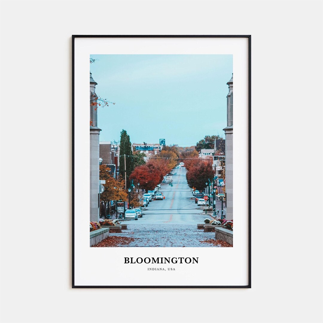 Bloomington Print, Bloomington Photo Poster, Bloomington Travel Wall ...