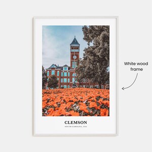 Clemson Print, Clemson Photo Poster, Clemson Travel Wall Art, Clemson ...