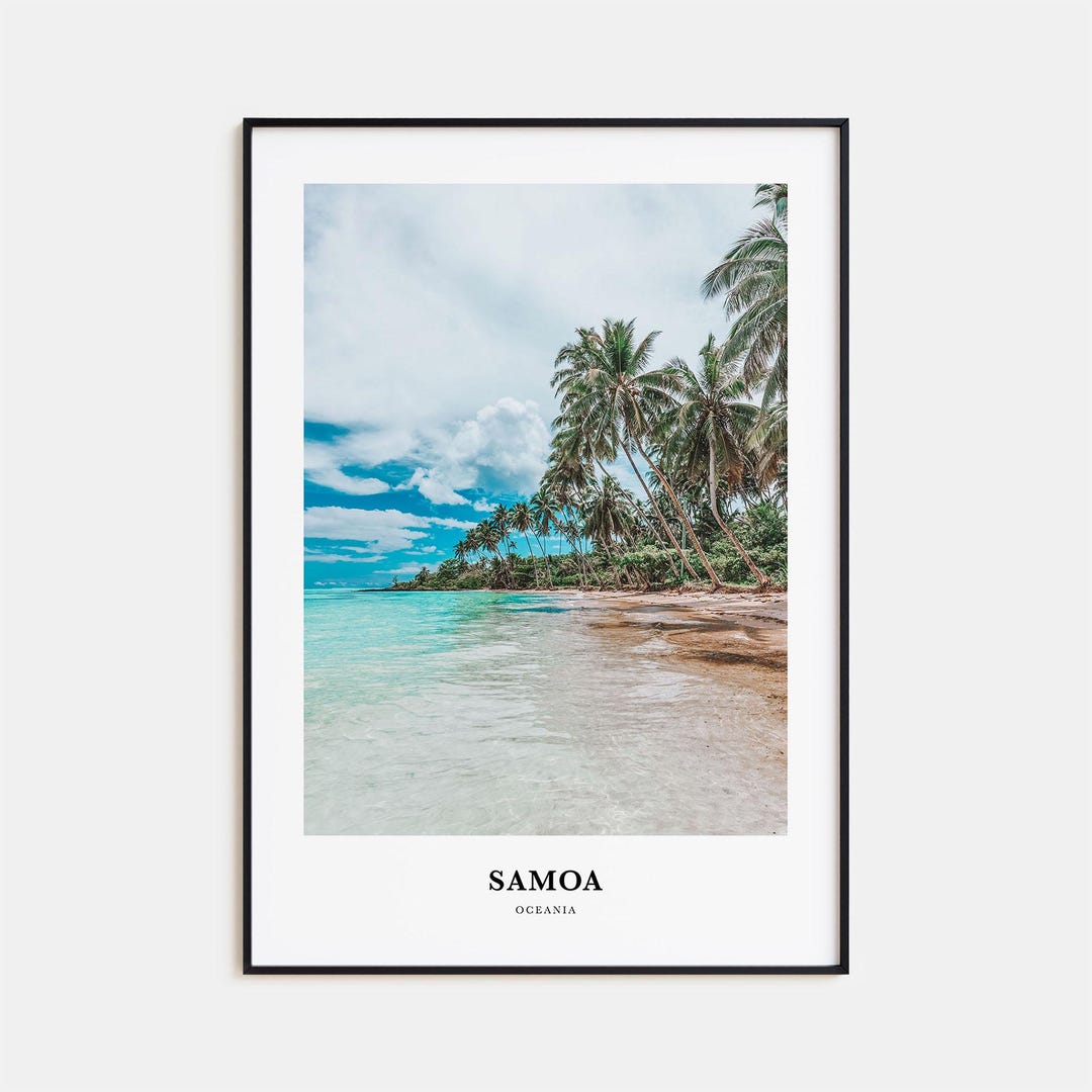 Samoa Print, Samoa Photo Poster, Samoa Travel Wall Art, Samoa Map Print ...