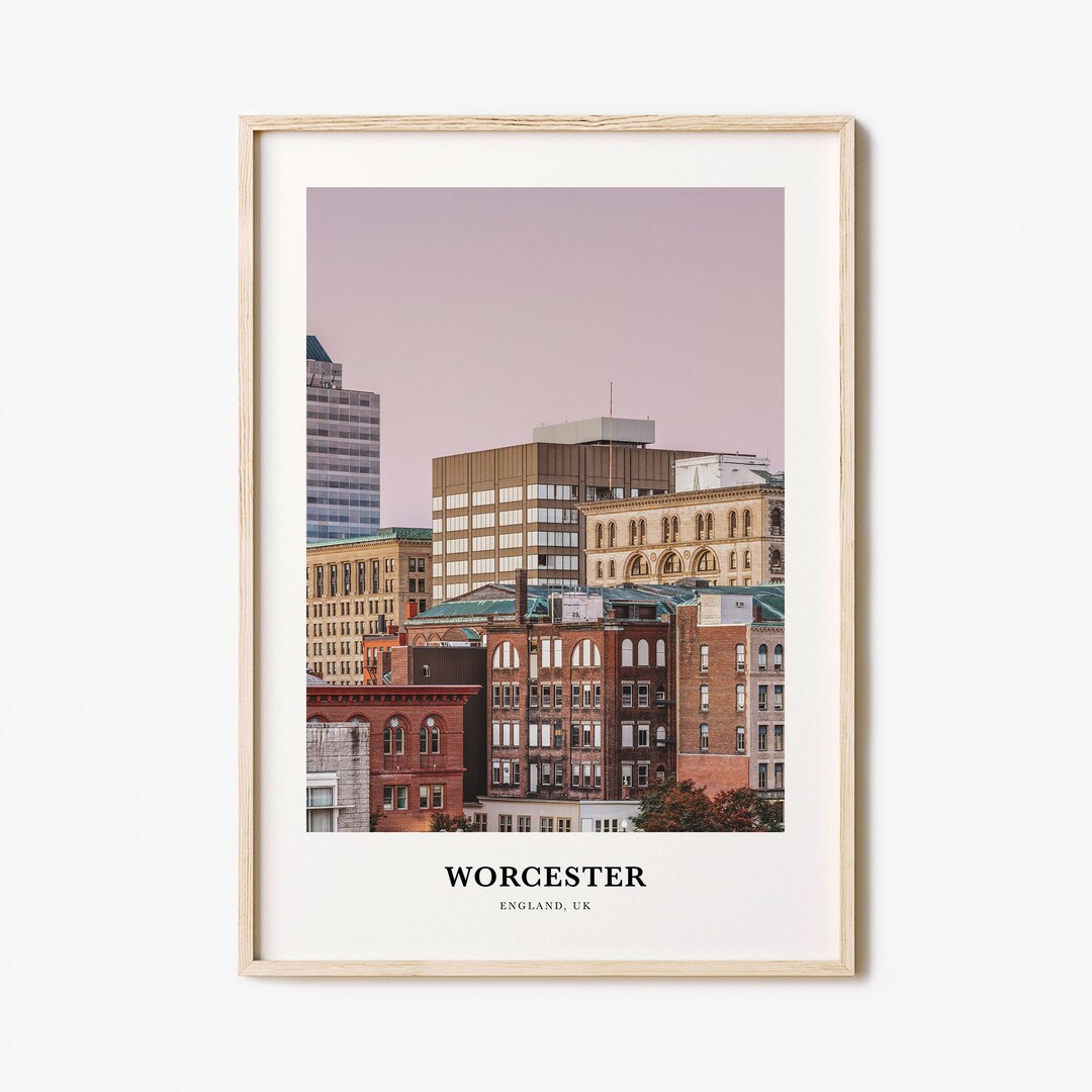 Worcester Print, Worcester Photo Poster, Worcester Travel Wall Art ...