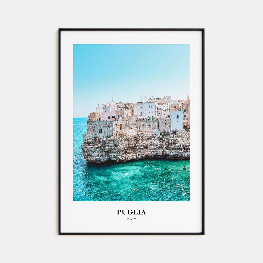 Puglia Print, Puglia Photo Poster, Puglia Travel Wall Art, Puglia Map ...