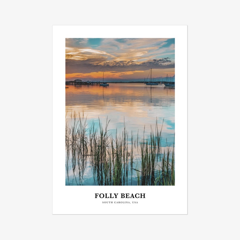 Folly Beach Print, Folly Beach Photo Poster, Folly Beach Travel Wall ...