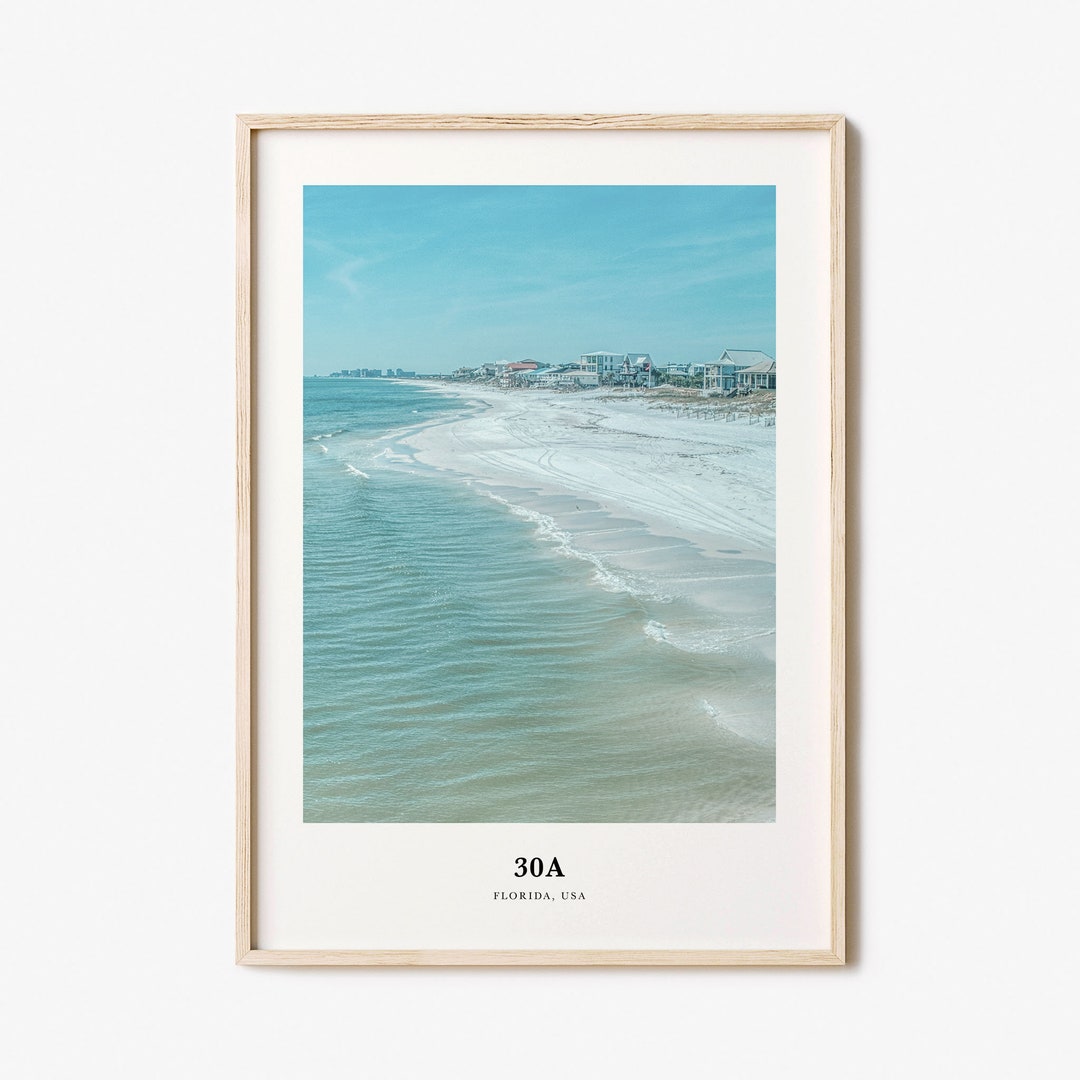 30a Print, 30a Photo Poster, 30a Travel Wall Art, 30a Map Print, 30a ...