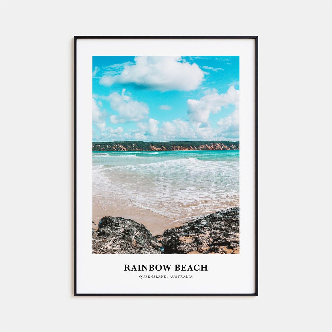 Rainbow Beach Print, Rainbow Beach Photo Poster, Rainbow Beach Travel ...