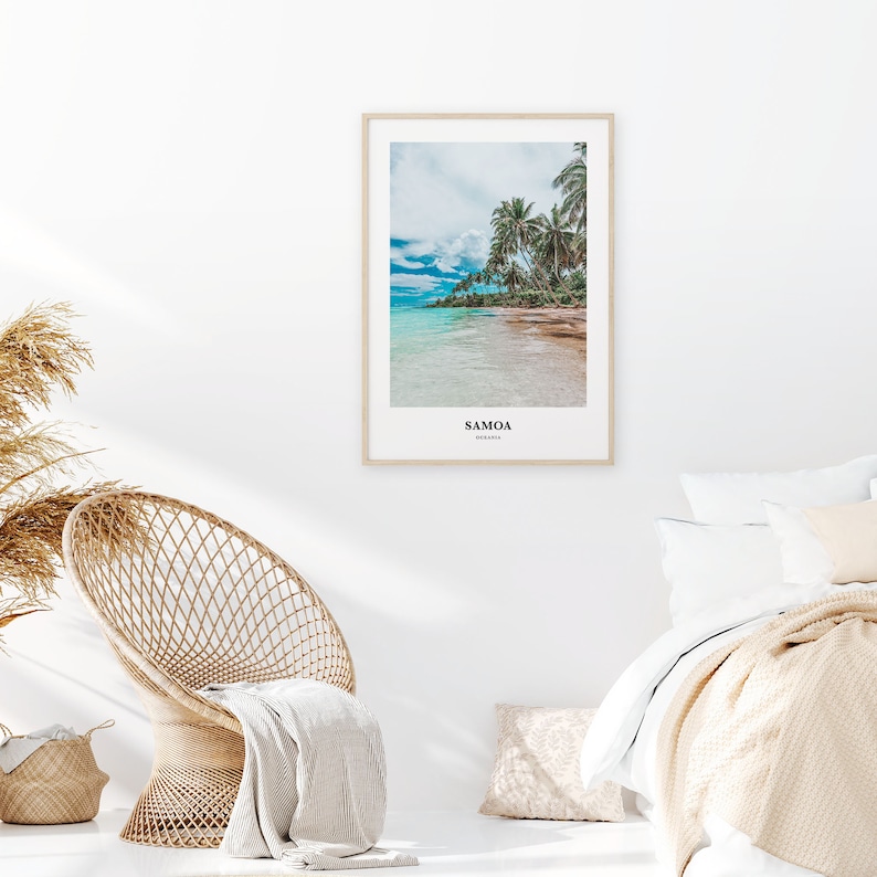 Samoa Print, Samoa Photo Poster, Samoa Travel Wall Art, Samoa Map Print ...